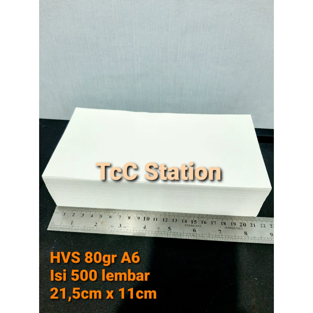 Jual Kertas Print Resi HVS A6 Isi 500 lembar 80gr TEBAL 80 gram ukuran ...