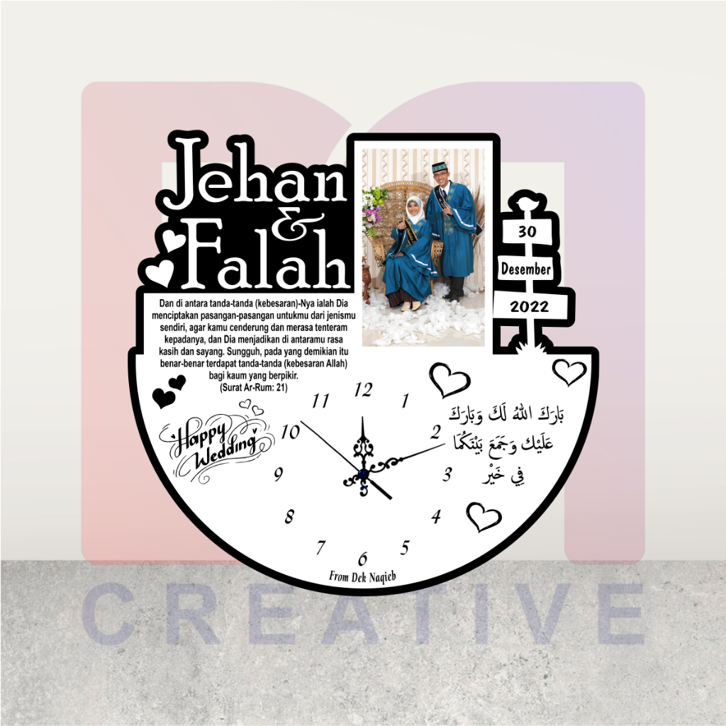 Jual JAM DINDING CUSTOM KADO UNIK UKURAN 30X30 | Shopee Indonesia