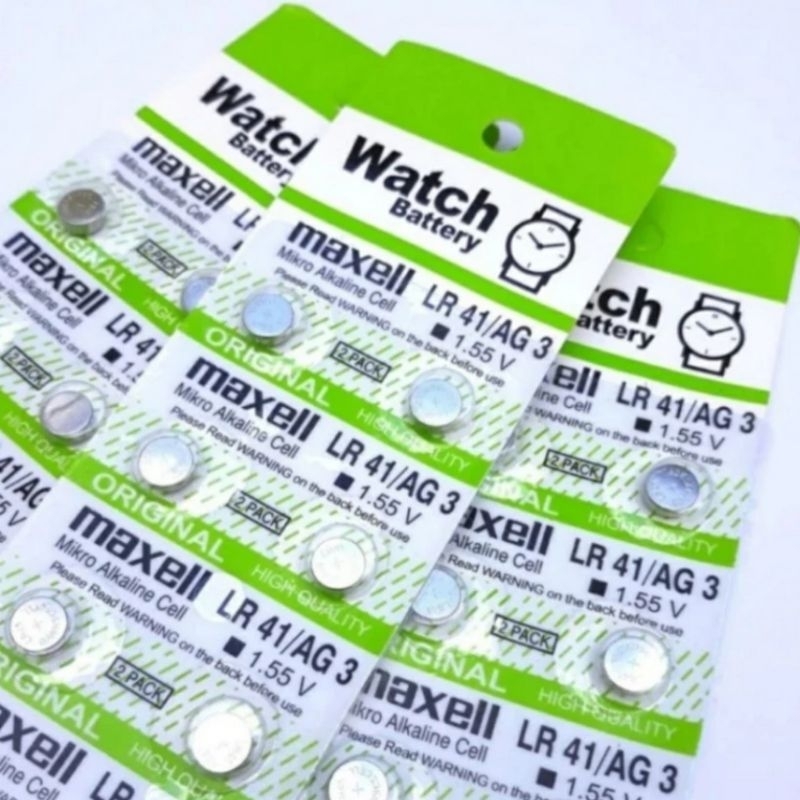 Jual Baterai Maxell LR41 AG3 SR41 Batrai LR 41 Lembaran isi 10 | Shopee Indonesia