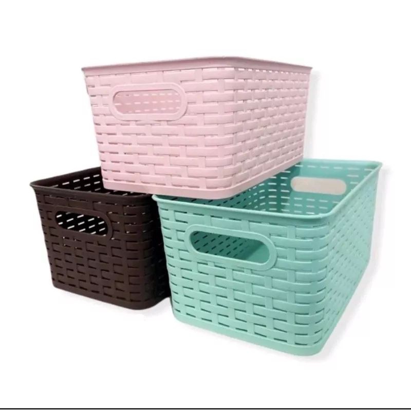 Jual KERANJANG SERBAGUNA / STORAGE BOX SERBAGUNA MOTIF ANYAM | Shopee ...