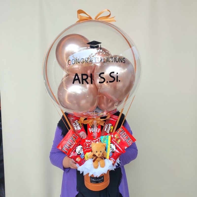 Jual Buket Balon - Bucket Balon Snack Small/Mini Hadiah Wisuda/Ulang ...