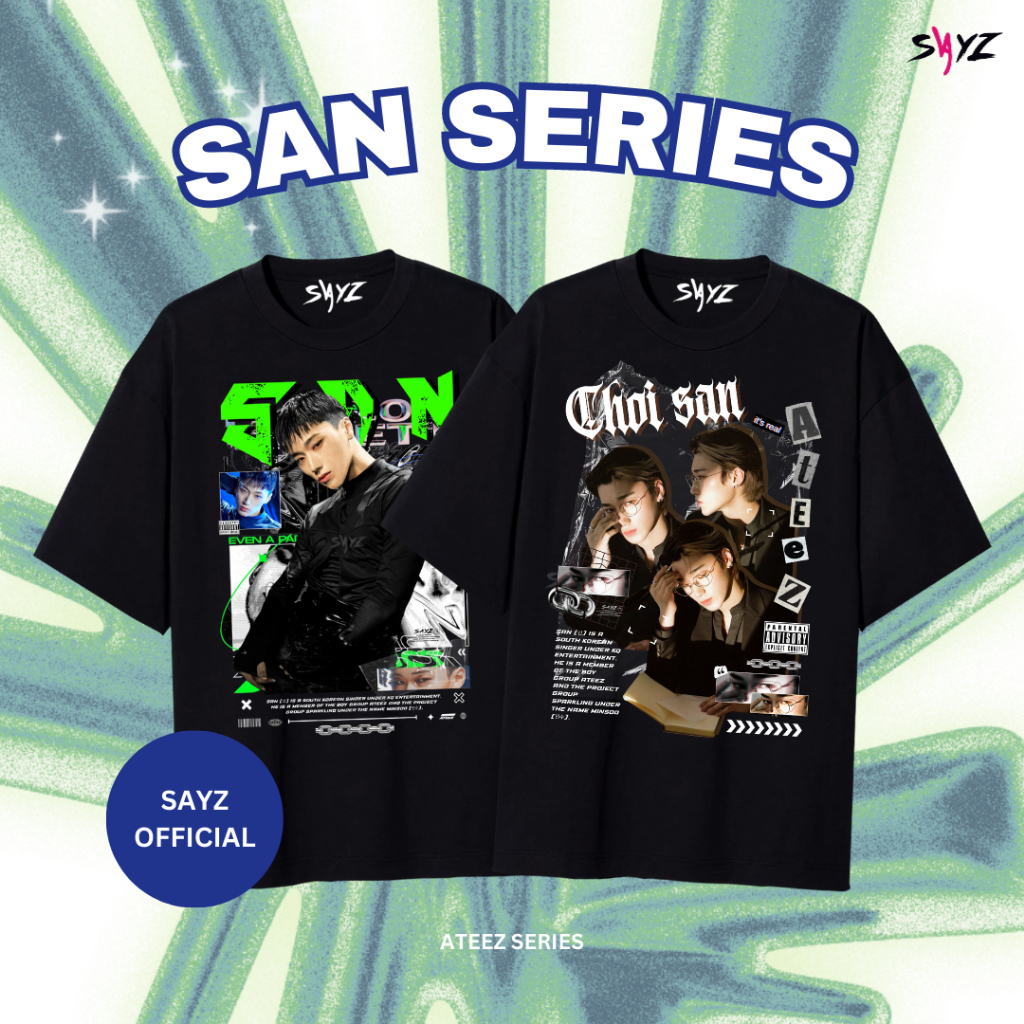 Jual [ READY ] Kaos Choi San series | ATEEZ Series | ATINY - 100% ...