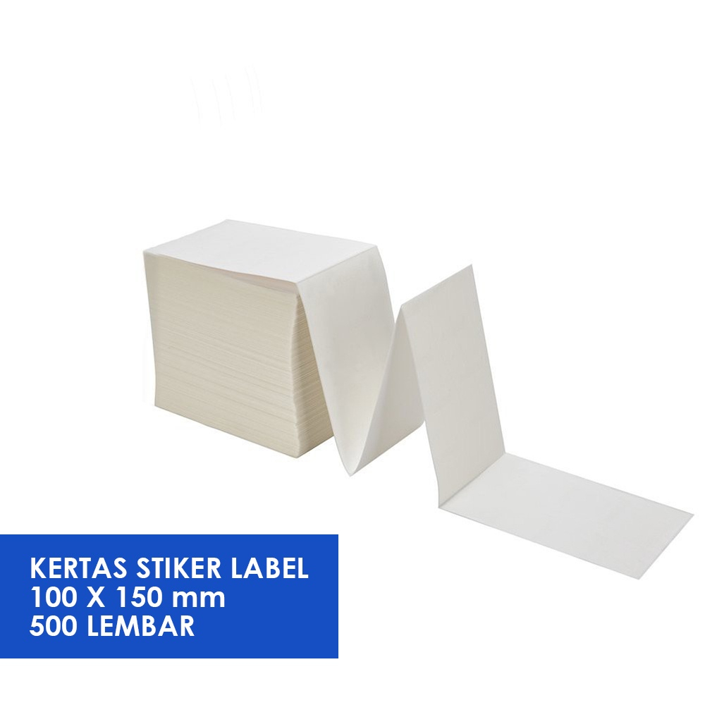 Jual LABEL KERTAS THERMAL BARCODE 100X150 ISI 500PCS RECEIPT STICKER ...