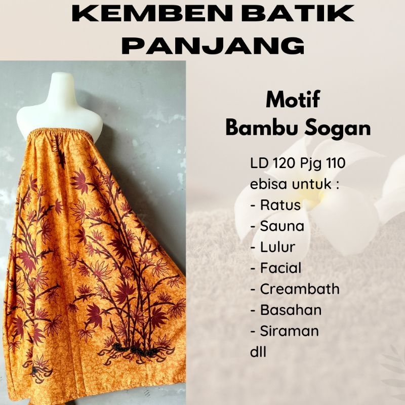 Jual Kemben Batik Baju Spa Panjang Ratus Salon Lulur siraman basahan ...