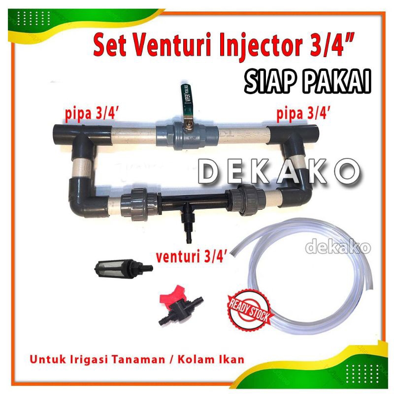 Jual Paket Venturi Injector Set 3/4 inch Siap Pakai untuk irigasi ...