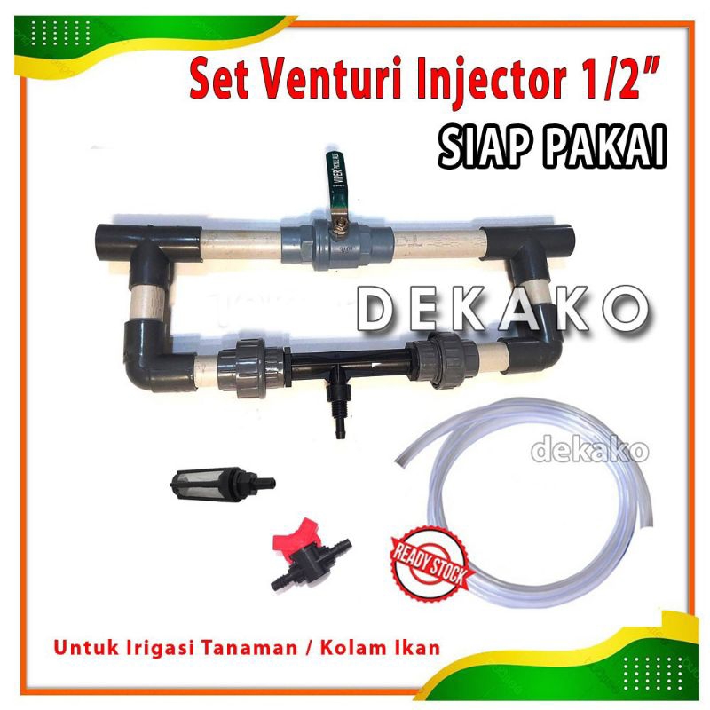 Jual paket Venturi injector Set 1/2 inch Siap Pakai untuk irigasi tanaman pertanian dan kolam ...