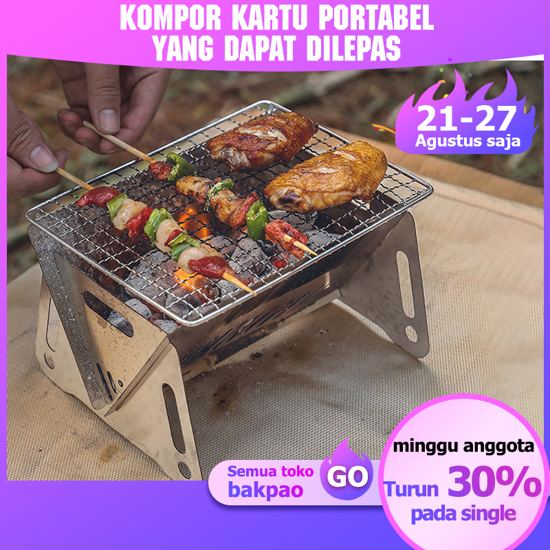 Jual kompor kayu bakar Panggangan Barbekyu Lipat Outdoor Travel ...