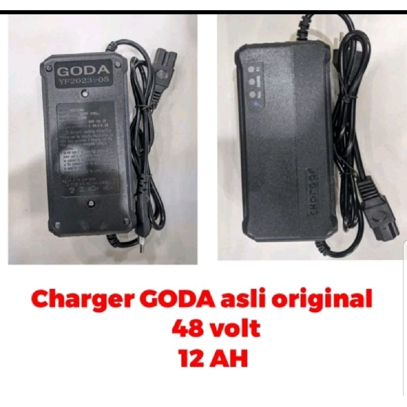 Jual charger sepeda listrik goda 100% asli original 48v/12ah | Shopee ...