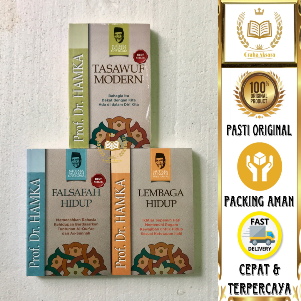 Jual Paket Buku Trilogi Buya Hamka - Falsafah Hidup, Lembaga Hidup & Tasawuf Modern - 3 Buku ...