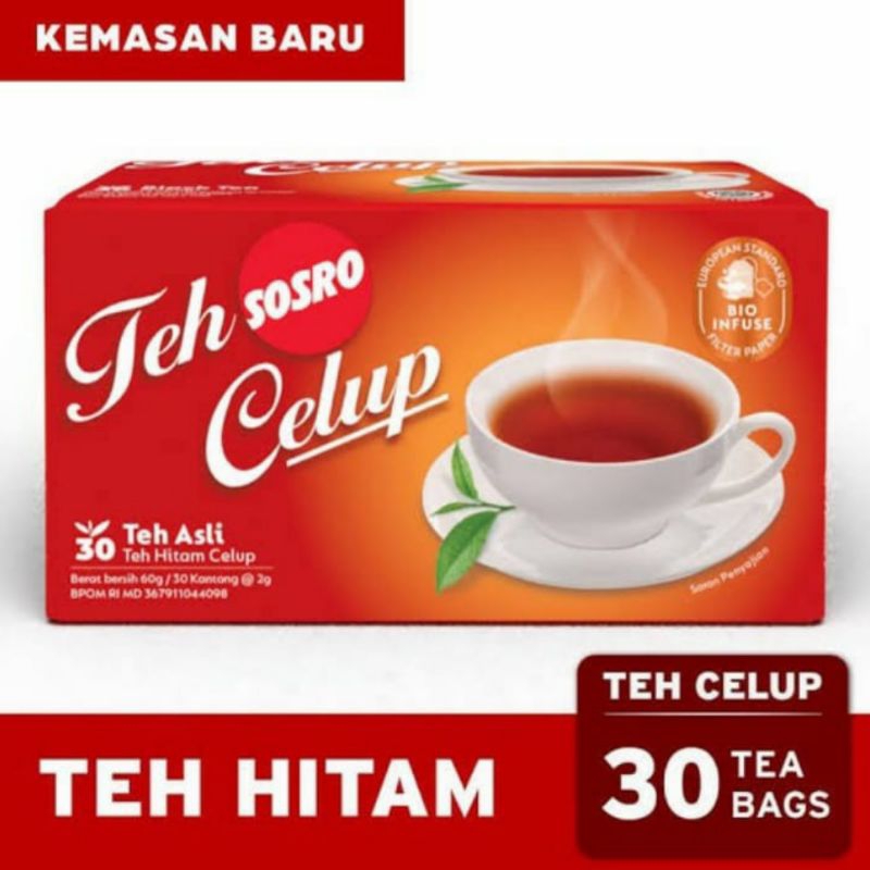 Jual SOSRO TEH CELUP MERAH BOX 30X2 GRAM | Shopee Indonesia