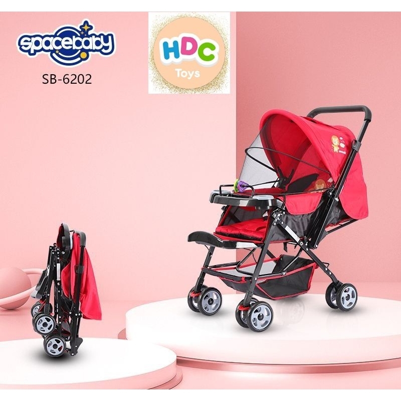 Jual Stroller Duduk tidur bisa 2 arah depan belakang Space Baby SB 6202 ...