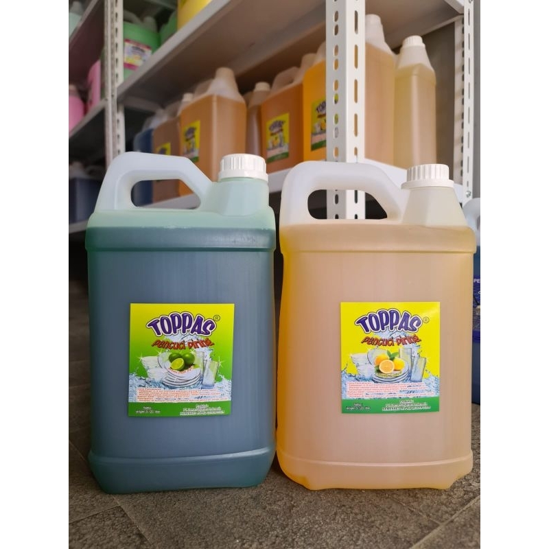 Jual TOPPAS Sabun Cuci Piring Aroma Lemon, Jeruk Nipis isi 5 Liter ...