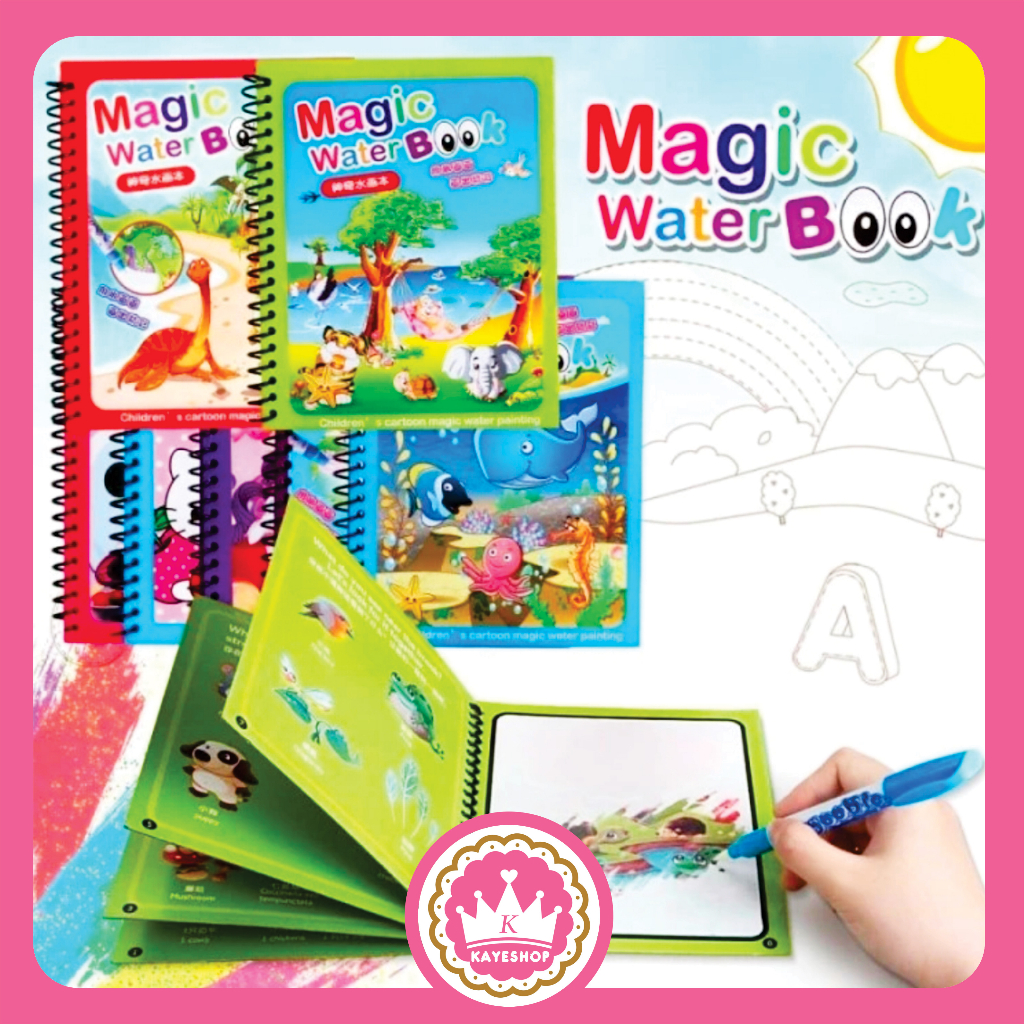 Jual Magic Water Book / Buku Mewarnai Ajaib / Mainan Edukasi Anak ...