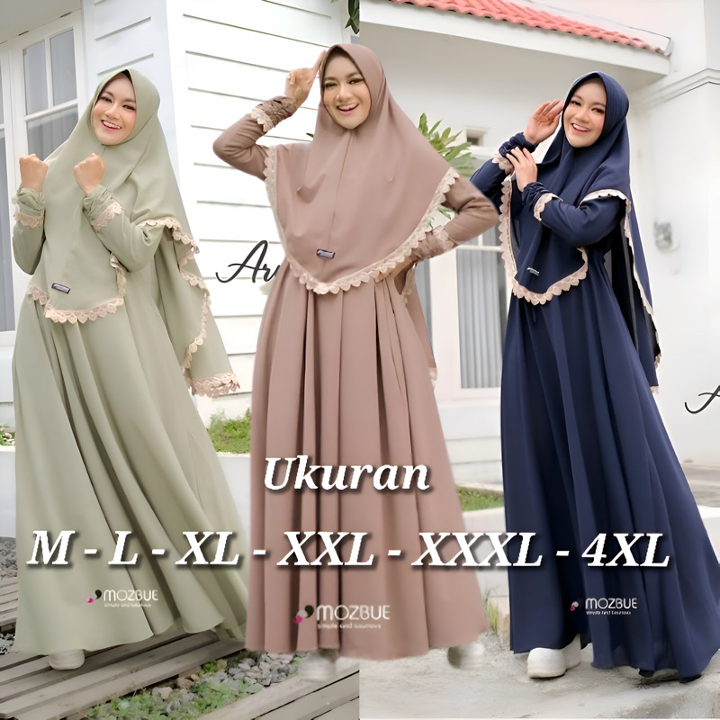 Jual ARUMI SYARI GAMIS SYARI UKURAN M L XL XXL XXXL 4XL GAMIS JUMBO GAMIS BUSUI GAMIS KEKINIAN ...