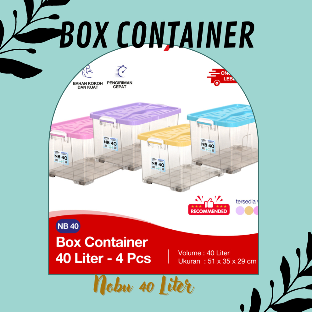 Jual Box Container 40L NOBU / Box Container 40 Liter | Shopee Indonesia
