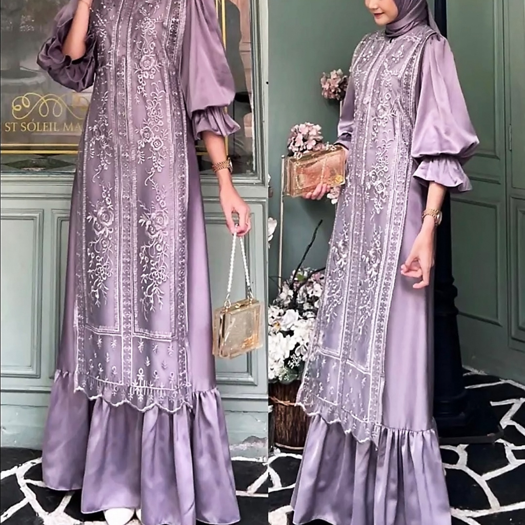 Jual AH Longdress SONYA ( Real Pict ) 2 Variasi Ukuran L & XL 6 Pilihan ...
