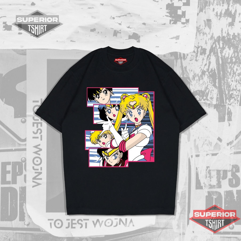 Jual Superior Kaos Sailor Moon Oversize Stonewash Washed Tshirt Kaos