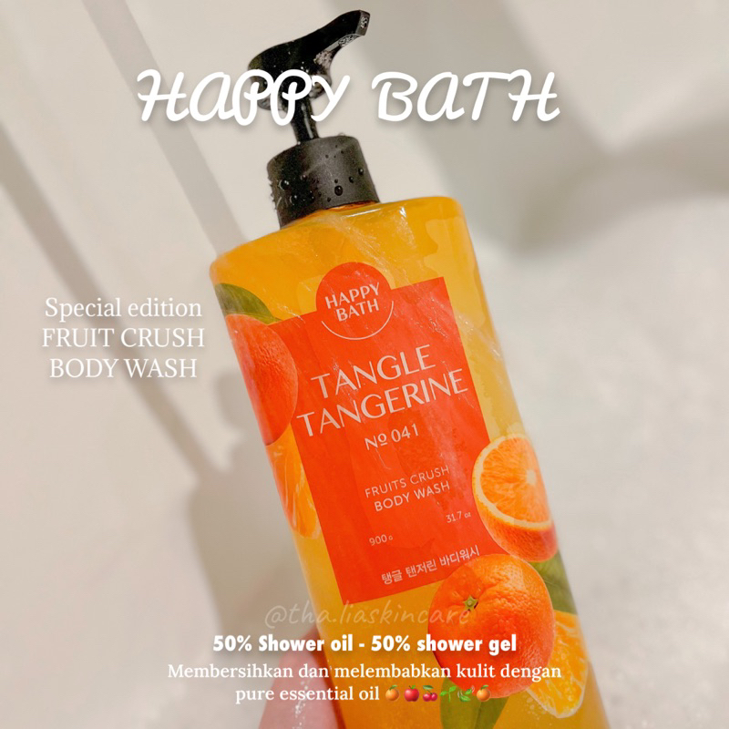 Jual HAPPY BATH SHOWER GEL SIZE BESAR 900ML (LIMITED EDITION FRUITS ...