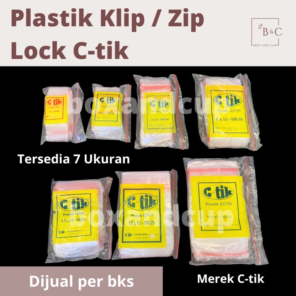 Jual Plastik Klip / Zip Lock / Ziplock / Plastik Clip Zipper / Cetik ...