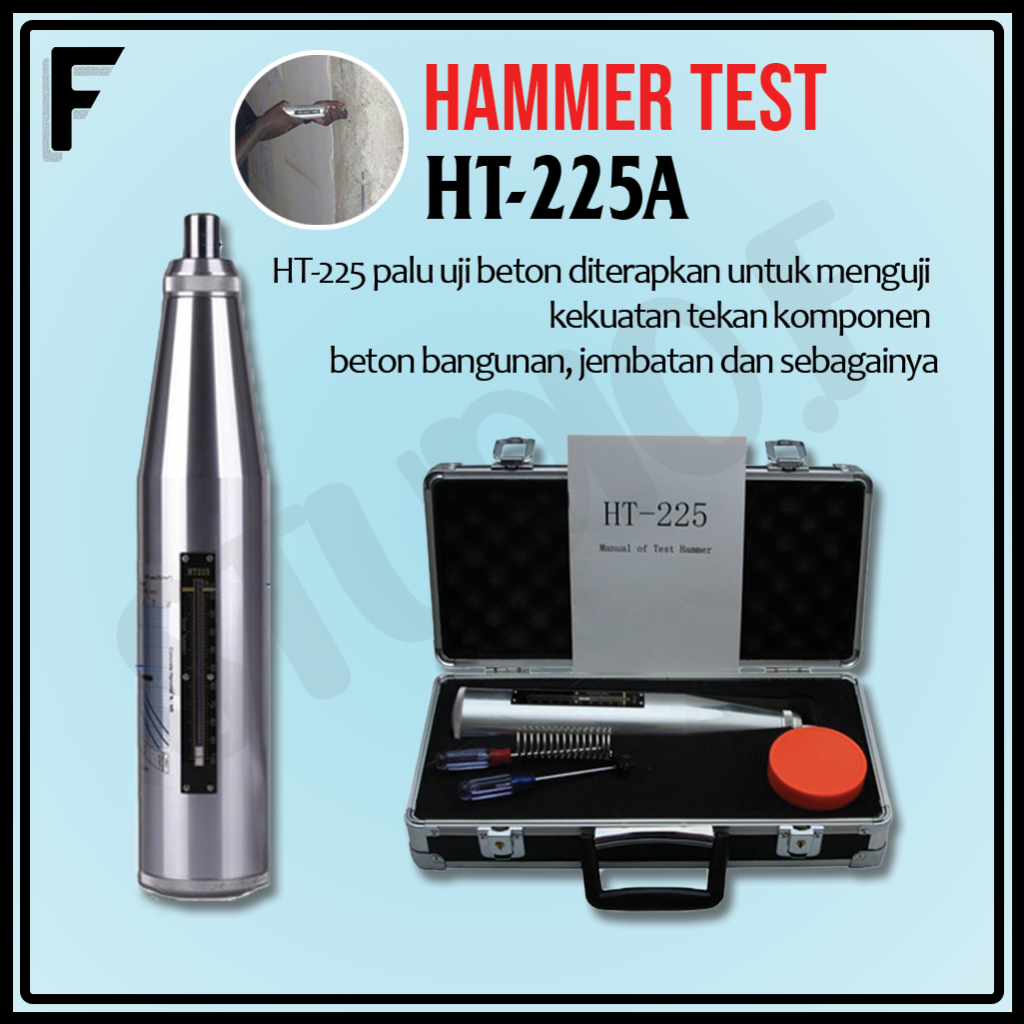 Jual HAMMER TEST BETON ALAT UJI KUAT TEKAN BETON HT-225A REBOUND ...