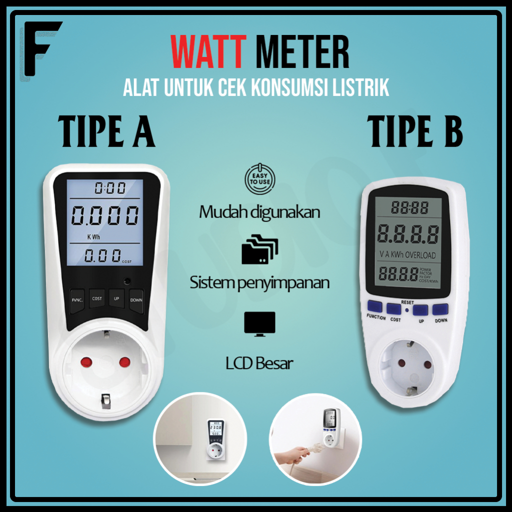 Jual WATT METER ALAT TES KWH METER DIGITAL UKUR ARUS LISTRIK DAYA POWER ...