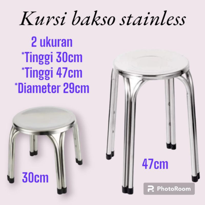 Jual Bangku Bakso Kursi Stainless Steel Kursi Bulat Kursi Santai ...