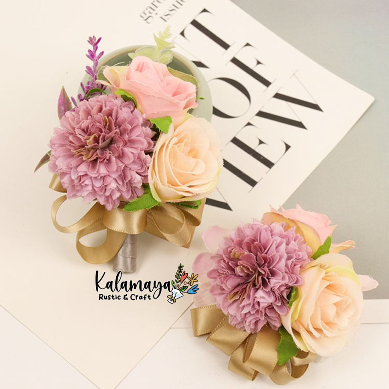 Jual KRS 3 Corsage Korsage Korsase Boutonniere Hiasan Jas Pengantin ...