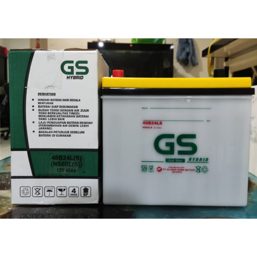 Jual Aki GS GOLDSHINE Hybrid NS60LS Yaris Innova Vios Sienta, aki basah ...