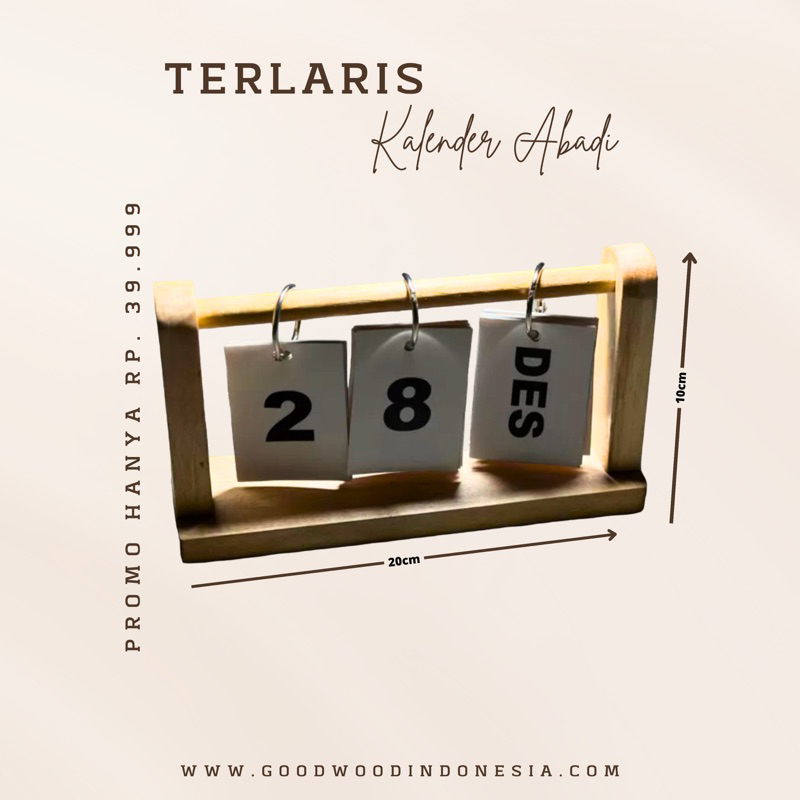 Jual Kalender Abadi / sepanjang masa kayu pinus | Shopee Indonesia
