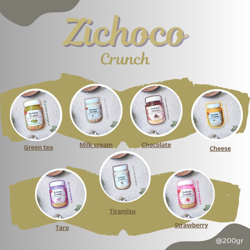 Jual Zichoco Crunch Delicious Rice Crispy Choco In Jar | Cemilan Disert ...