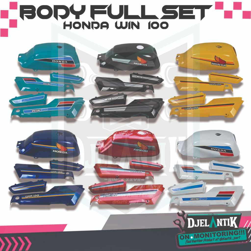 Jual TANGKI HONDA WIN WIN100 WARNA SET COVER BODY WIN BOK AKI WIN SET ...