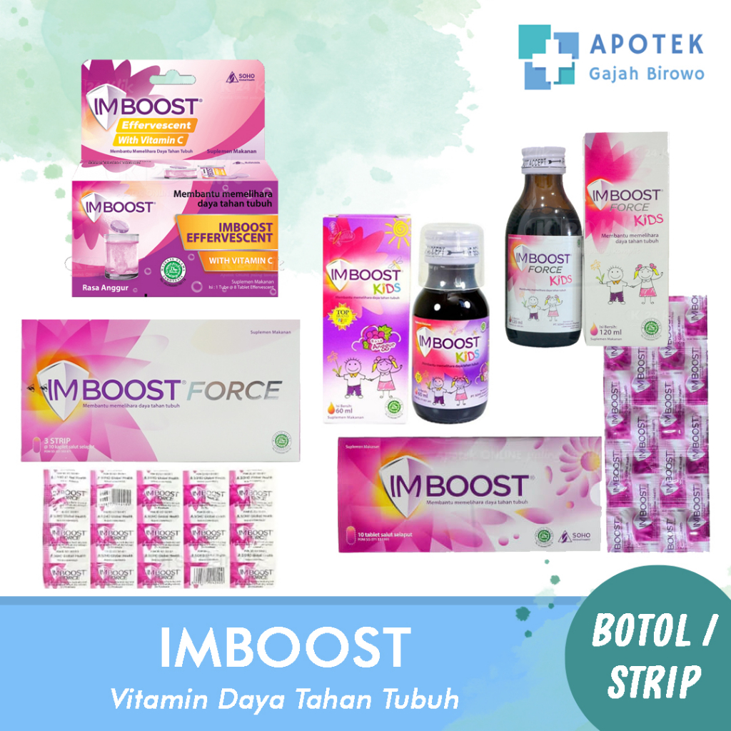 Jual Vitamin Kekebalan Daya Tahan Tubuh - Imboost / Imboost Force ...