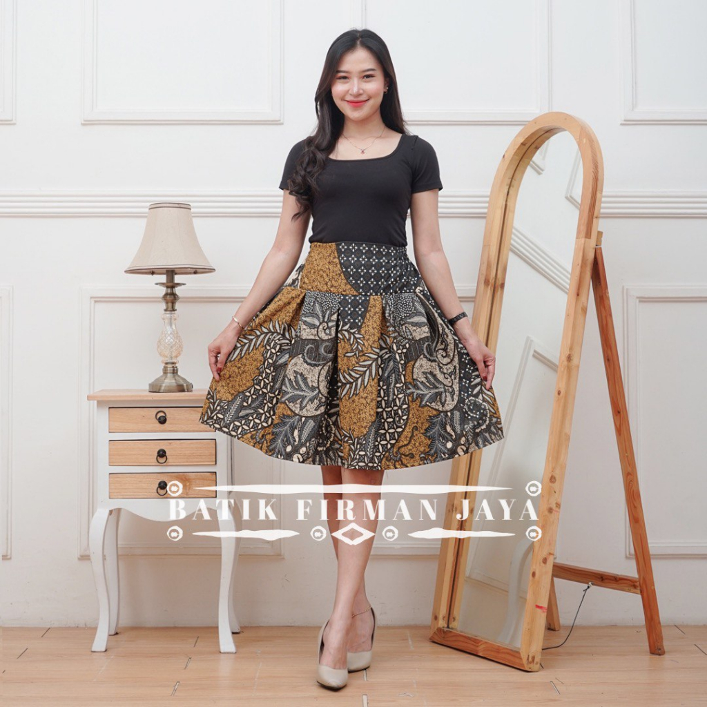 Jual FJ BUSANA Rok Batik Pendek Modern Wanita Payung Jumbo Murah Tidak ...