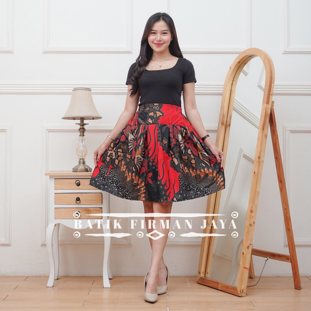 Jual FJ BUSANA ROK BATIK PENDEK WANITA DEWASA ROK KLOK PAYUNG HALUS ...