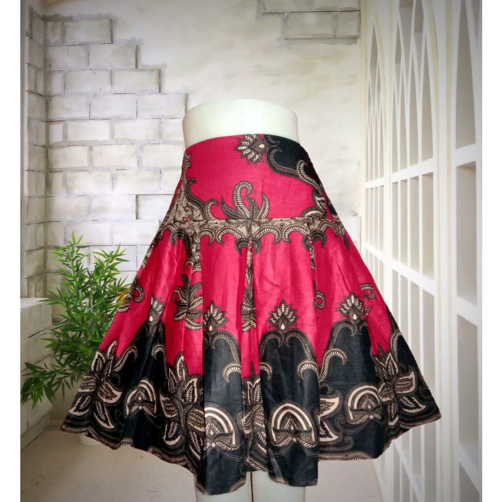 Jual FJ BUSANA ROK BATIK PENDEK WANITA DEWASA ROK KLOK PAYUNG HALUS ...