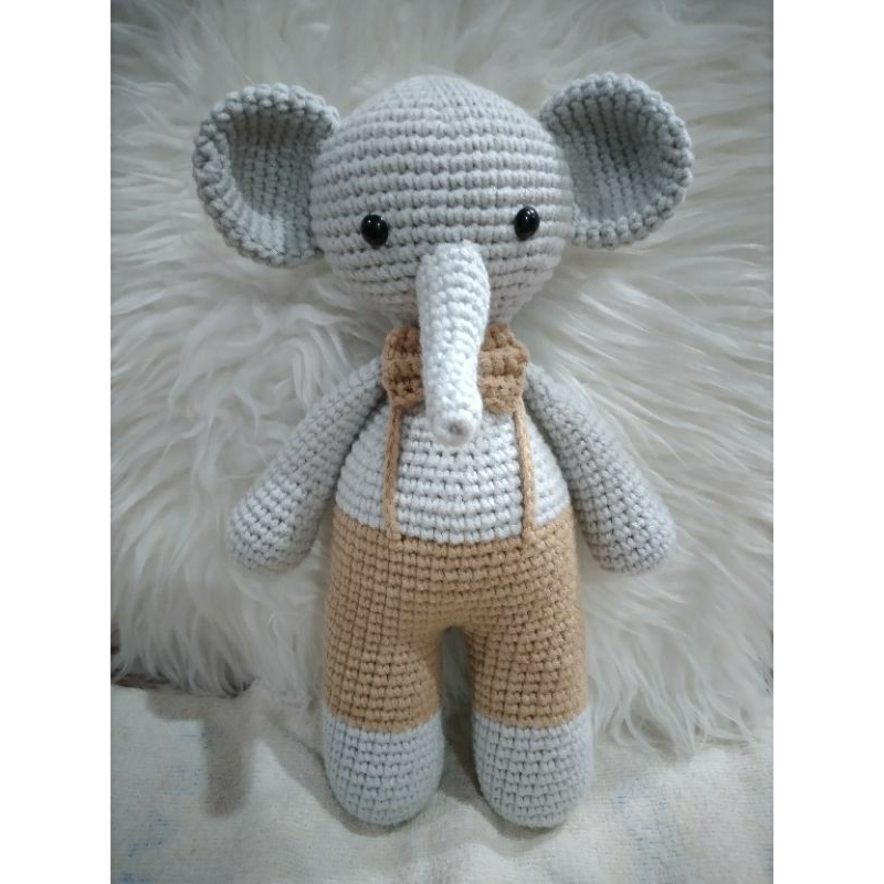 Jual Boneka Rajut Gajah 30 cm | Shopee Indonesia