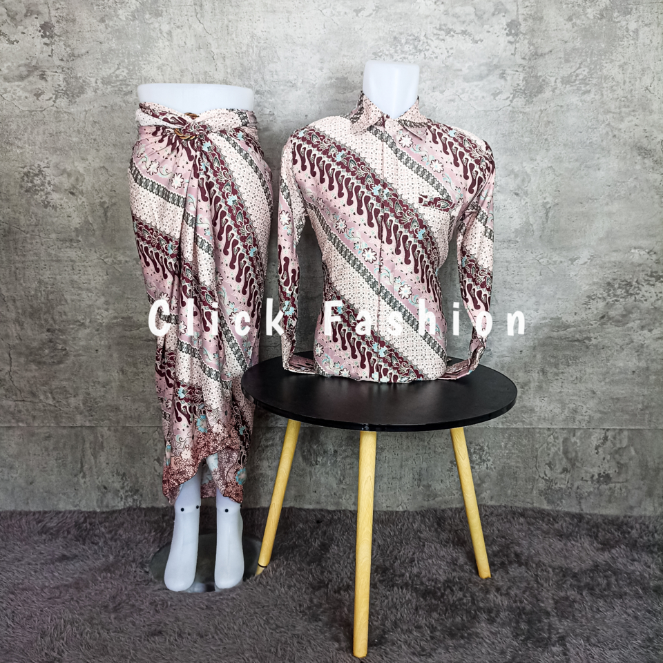 Jual BATIK COUPLE PASANGAN / BATIK COUPLE MODERN / ROK LILIT COUPLE ...