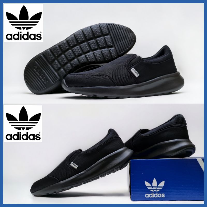 Jual SEPATU SLIP ON PRIA DAN WANITA FULL BLACK SIZE 31 - 44 UNISEX ...