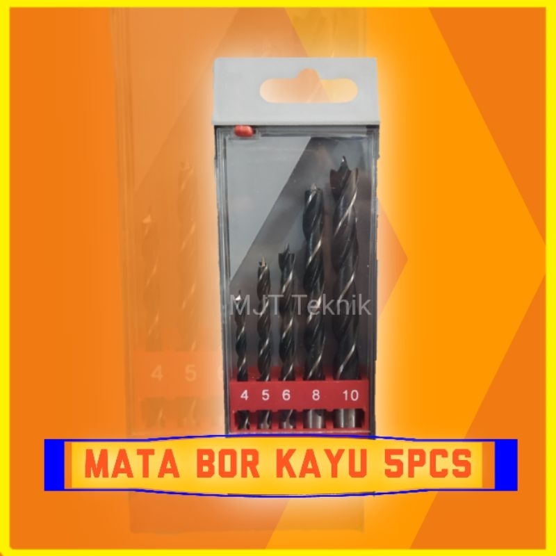 Jual Mata Bor Kayu 1 Set Ukuran 4mm, 5mm, 6mm, 8mm dan 10mm Asli ...