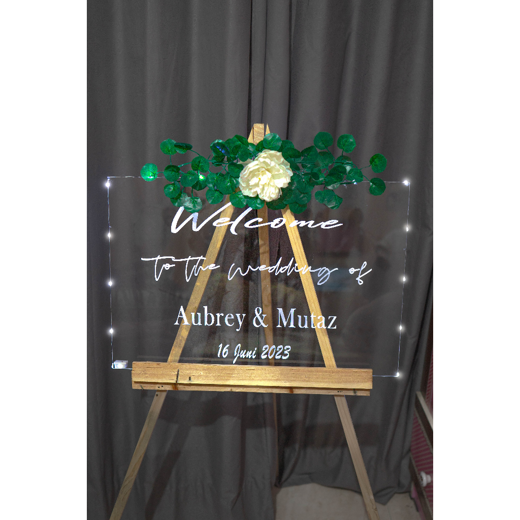 Jual Akrilik Welcome sign Wedding BISA DIKIRIM KELUAR KOTA Acrylic ...
