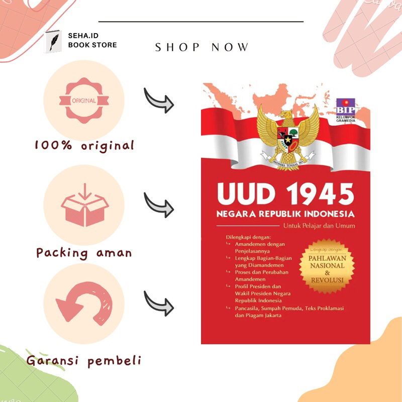 Jual Buku UUD 1945 Lengkap dengan Pahlawan Nasional & Revolusi | Shopee ...