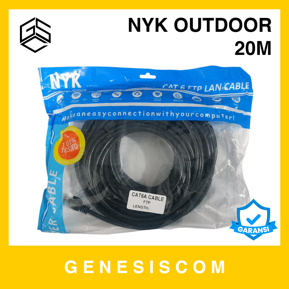 Jual Kabel LAN RJ45 20M/20 Meter Cat6A Outdoor NYK Internet FTP Cable ...