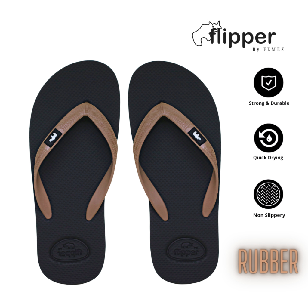Jual Original Sandal Jepit Japit Flipper By Femez Combi Hitam Coklat ...