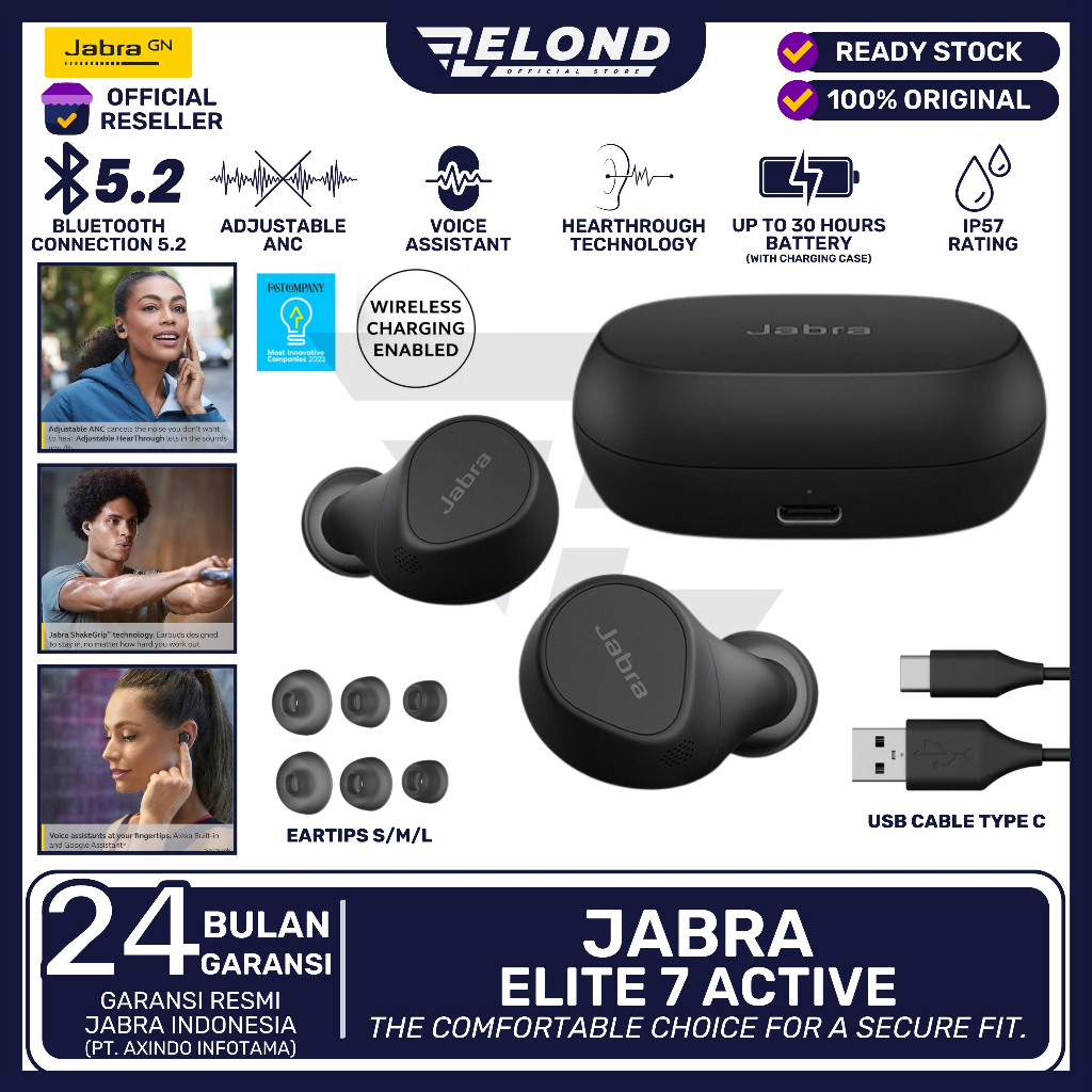 Jual Jabra Elite 7 Active True Wireless Earbuds | Shopee Indonesia