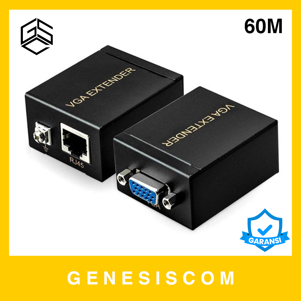 Jual VGA Extender 60M / 60 Meter via LAN RJ45 Cat5/Cat6 Converter ...