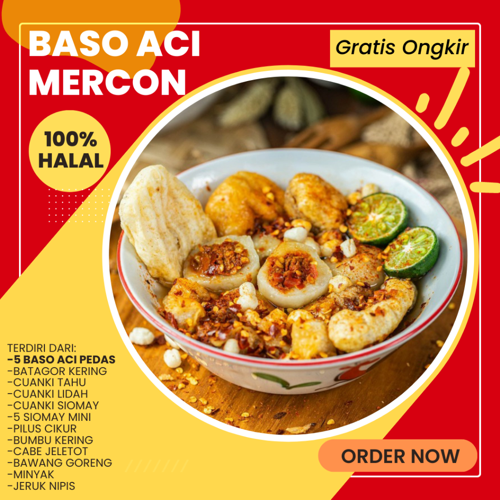 Jual Baso Aci Isi MERCON (Cabai) | Pentol Aci Cuanki Batagor Khas Pedas ...