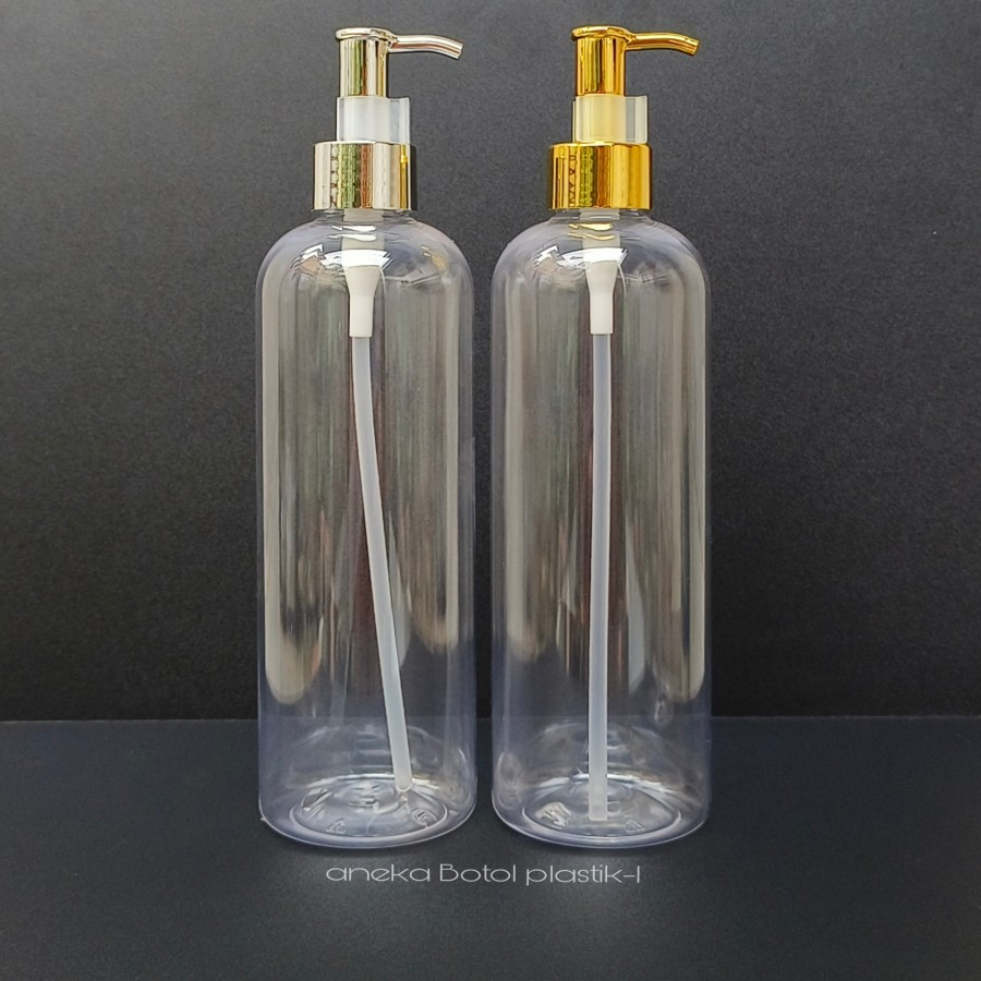 Jual botol pump 500ml clear / botol 500ml clear tutup pump / botol ...