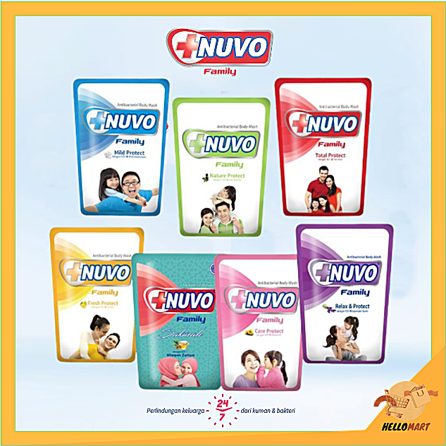 Jual ORIGINAL Nuvo Body Wash Refill 400ml / Sabun Mandi Cair ...