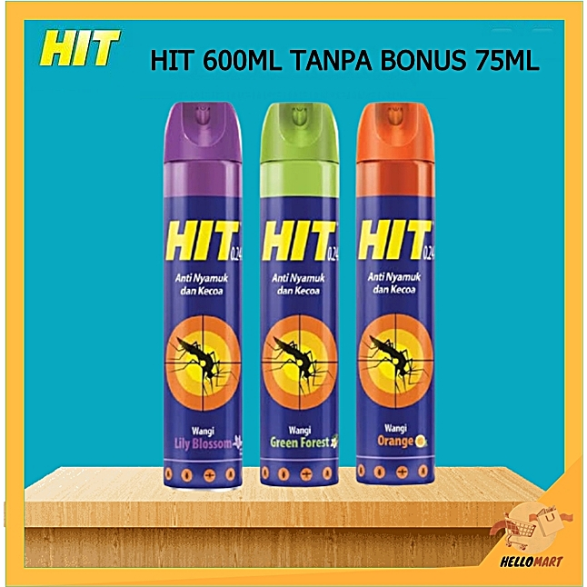 Jual ORIGINAL HIT Aerosol Spray 600ml / HIT Spray Anti Nyamuk ...