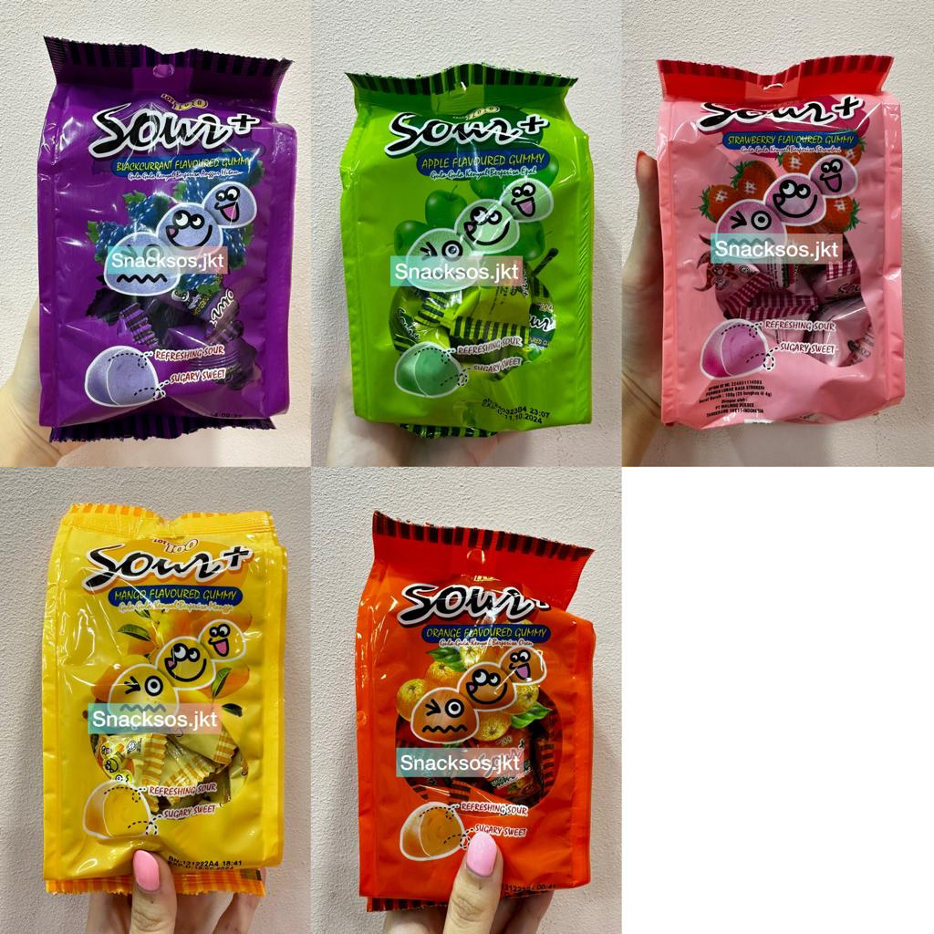 Jual LOT 100 SOUR + GUMMY CANDY PERMEN ASAM BLACKCURRANT / MANGO ...